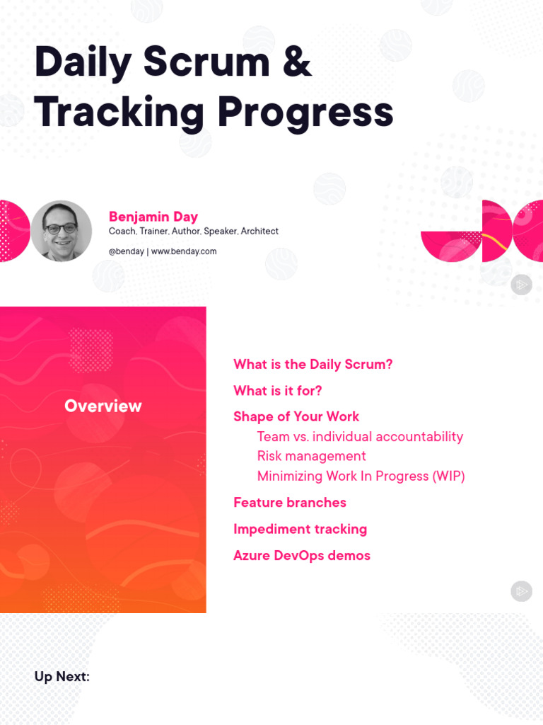 The Daily Scrum and Tracking Sprint Progress Slides | Download Free PDF ...