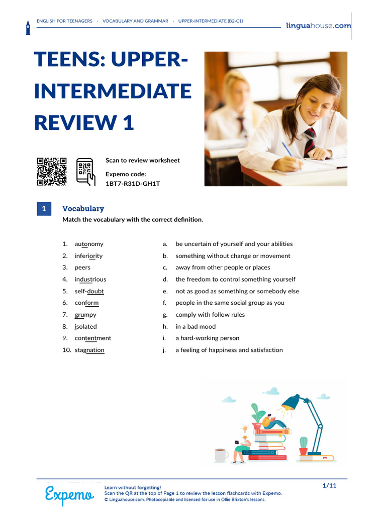 Teens Upper Intermediate Review 1 British English Teacher | PDF | Adolescence