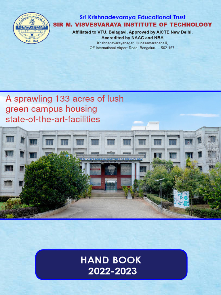 Sir MVIT Handbook | PDF | Science | Education Policy