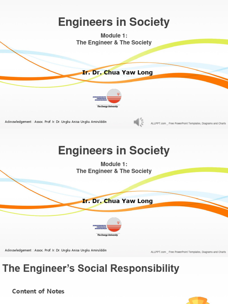 EIS - Module 1-1a The Engineer and The Society Notes - ChuaYL - 012022 ...