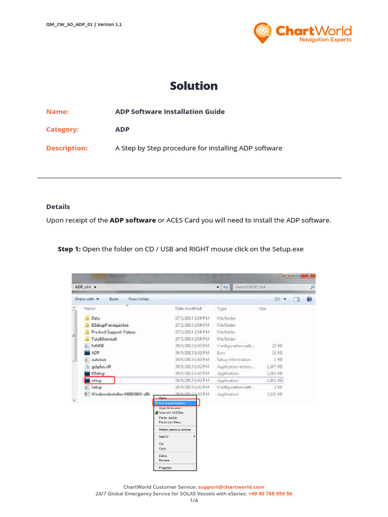 QM CW SO ADP 01 - ADP Installation Guide | PDF