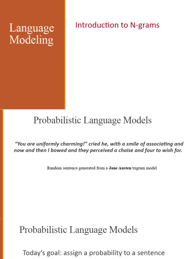 N-Gram Language Models Lecture | PDF | Applied Mathematics | Probability Theory