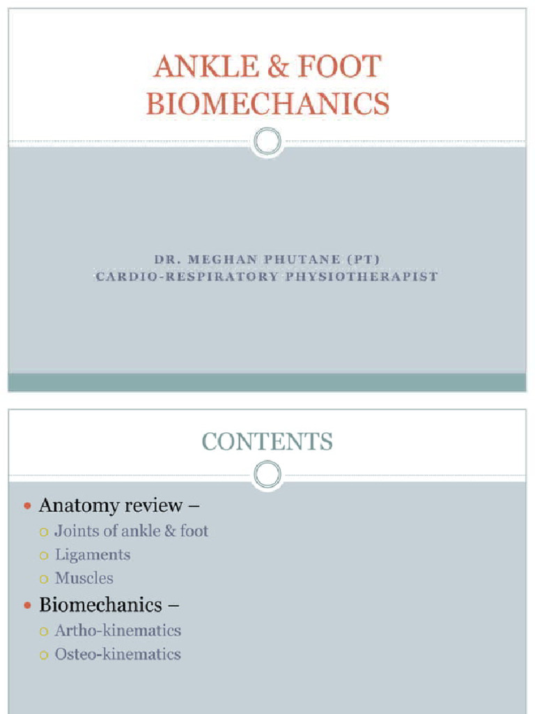 Ankle Foot Biomechanics 90004628 Pdf