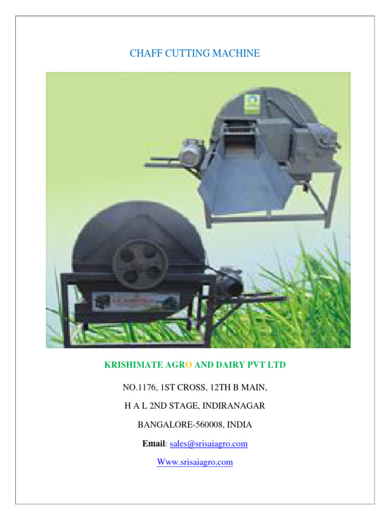 Chaff Cutting Machine | PDF | Belt (Mechanical) | Engines