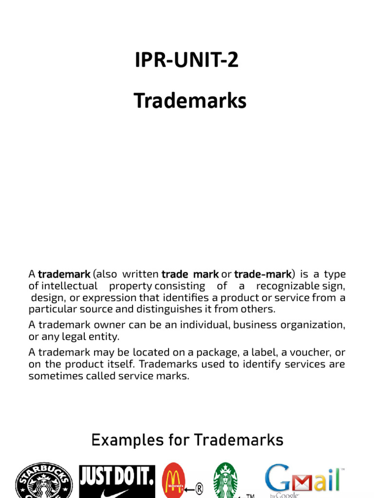 Trademark 2 | PDF | Trademark | Brand