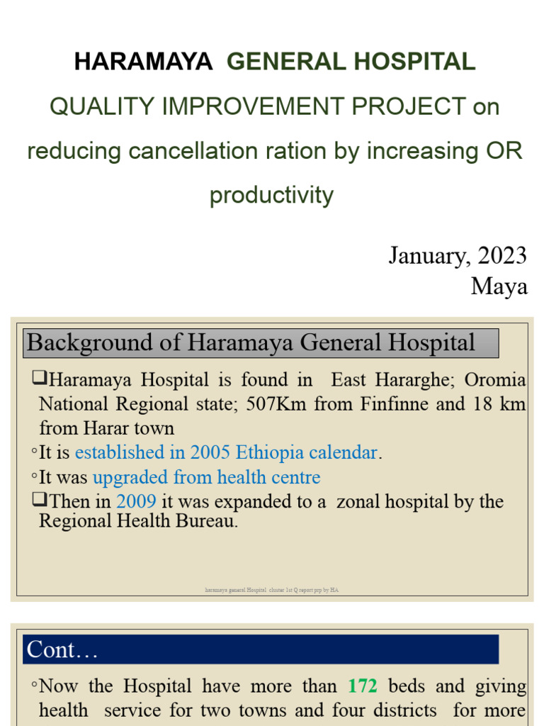 QIP On Reducing Cancellation | PDF | Surgery | Hospital