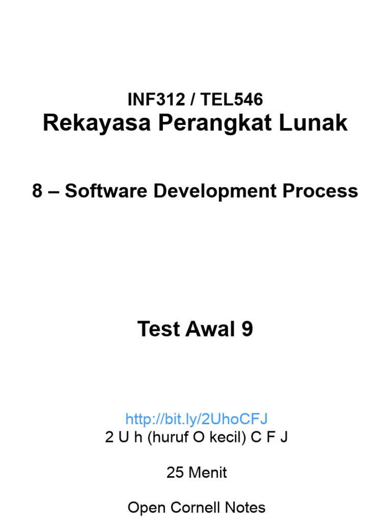 08 - Software Development Process | PDF | Teknologi & Rekayasa