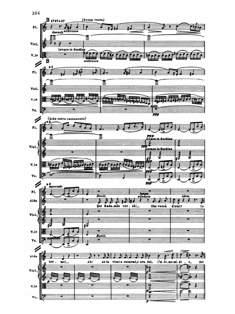 O Patria Mia - aria score | PDF