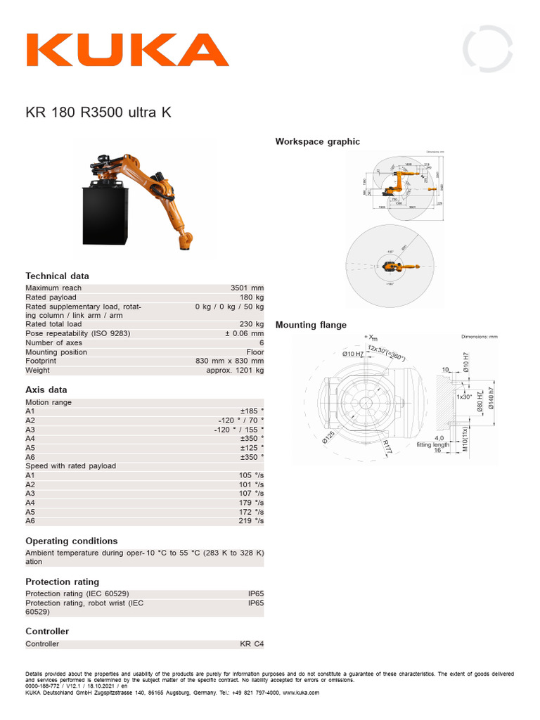 Kuka KR 180 R3500 | PDF