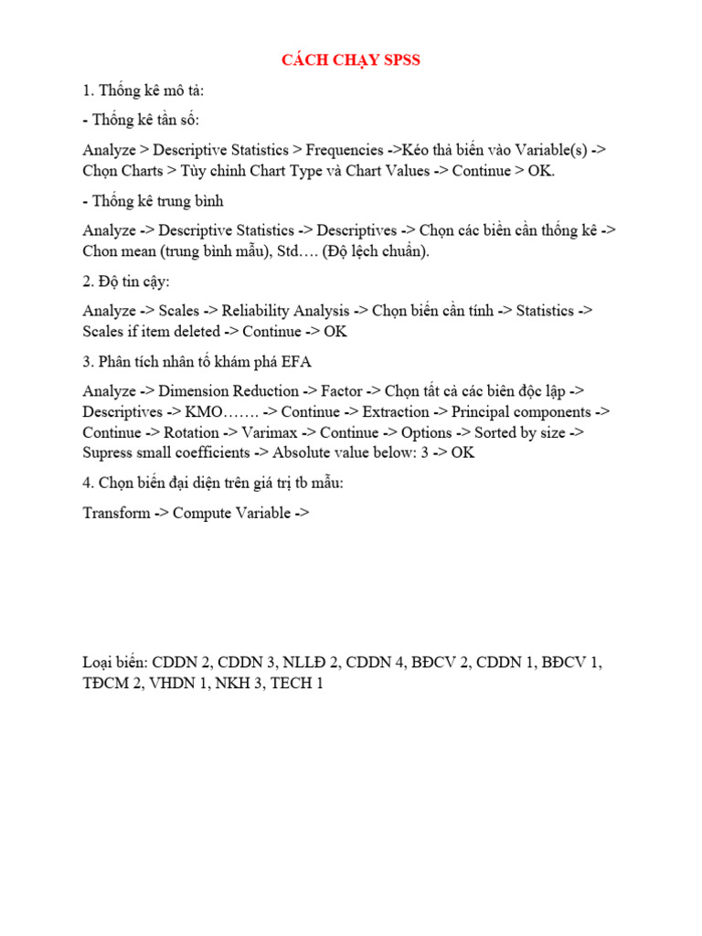 Cách CH y SPSS | PDF