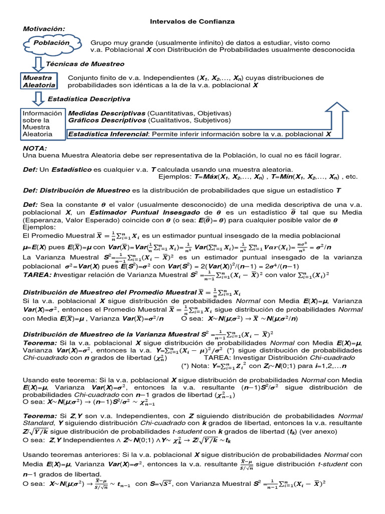 Intervalos de Confianza | PDF | Intervalo de confianza | Estimador