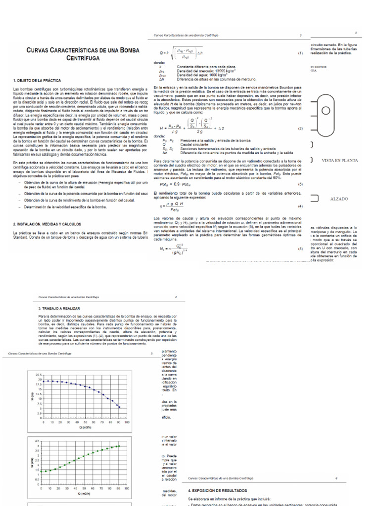 CURVAS CARACTERISTICAS DE UNA BOMBA | PDF