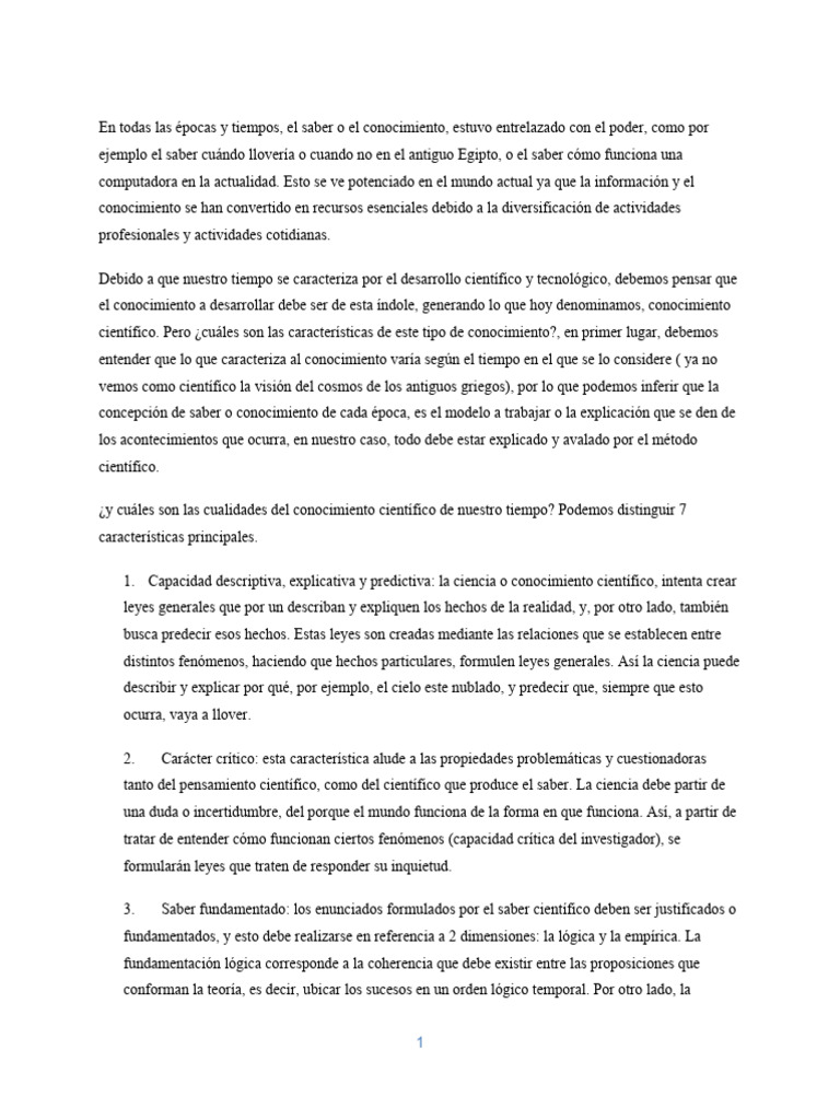 Parcial Grupal 1 | PDF | Conocimiento | Verdad