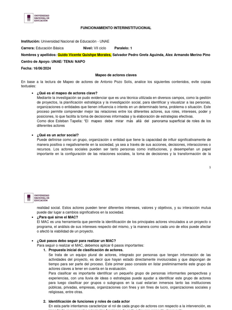 Mapeo de Actores Claves. | PDF | Toma de decisiones | Red social Mapeo de Actores Claves. | PDF | Toma de decisiones | Red social