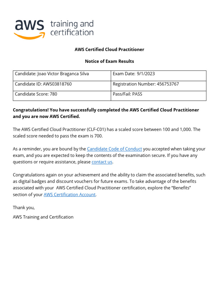 Aws Certified Cloud Practitioner Pdf Information