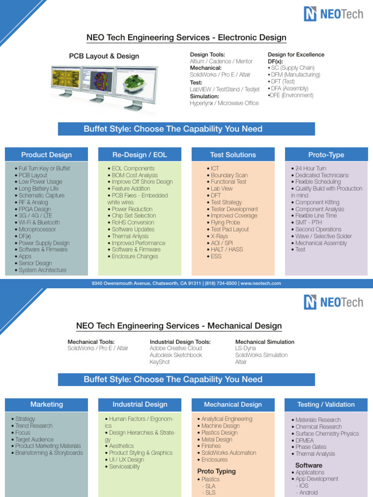 NEO Tech Engineering Services Overview | PDF | Printed Circuit Board ...