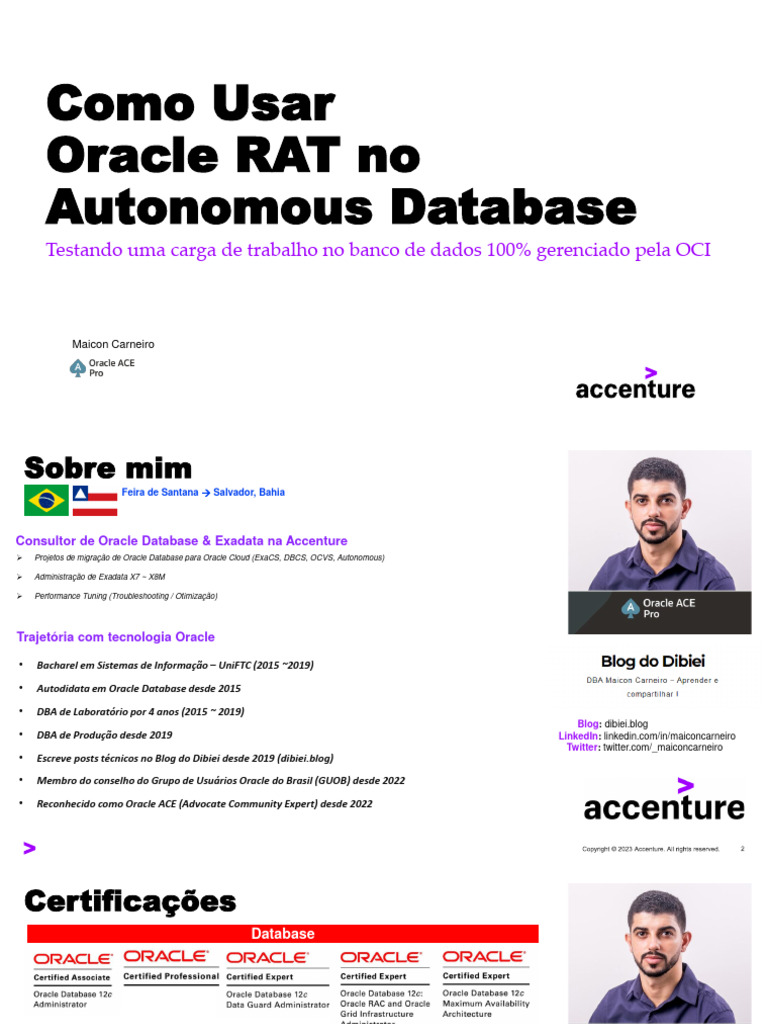 Como Usar Oracle RAT No Autonomous Database | PDF | Banco de dados Oracle | SQL