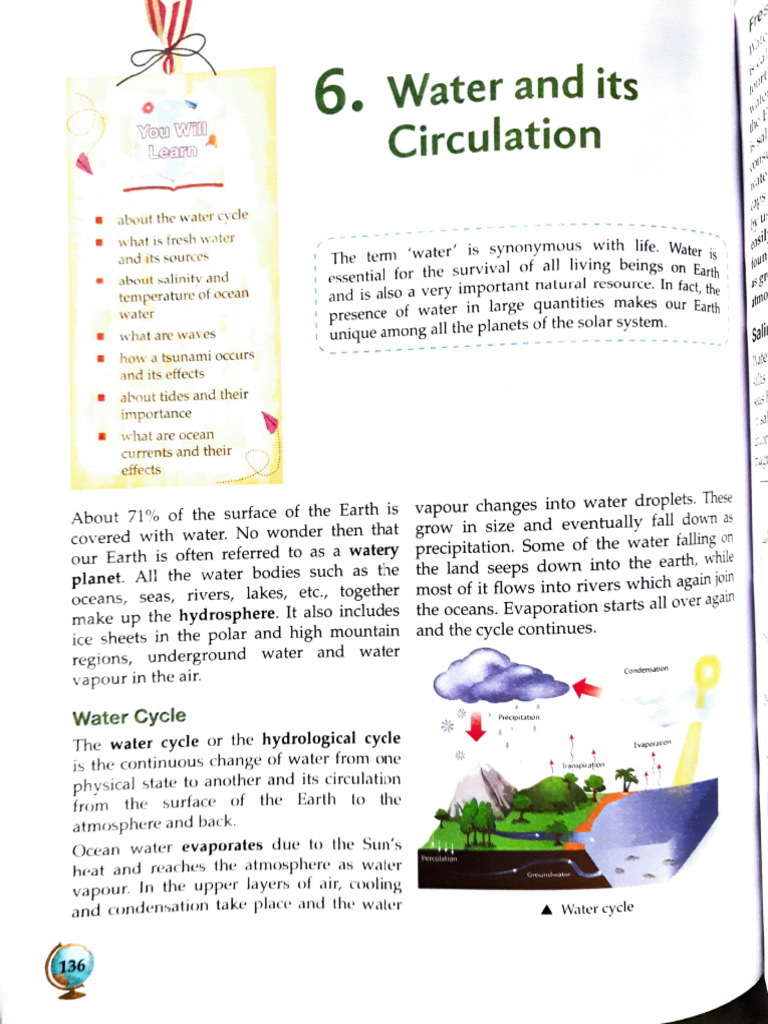 Water and Its Circulation | PDF | Oceans | Water
