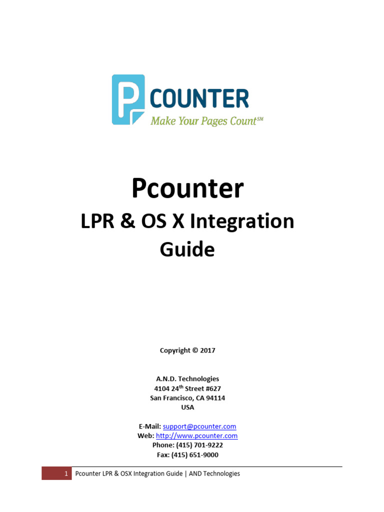 Pcounter LPR & OS X Guide | PDF | Windows Registry | Operating System