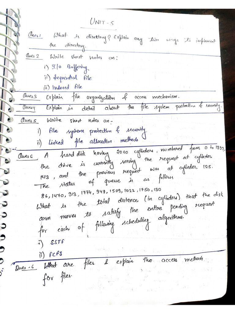 Important Question For Operating System Unit 5 Aktu | PDF