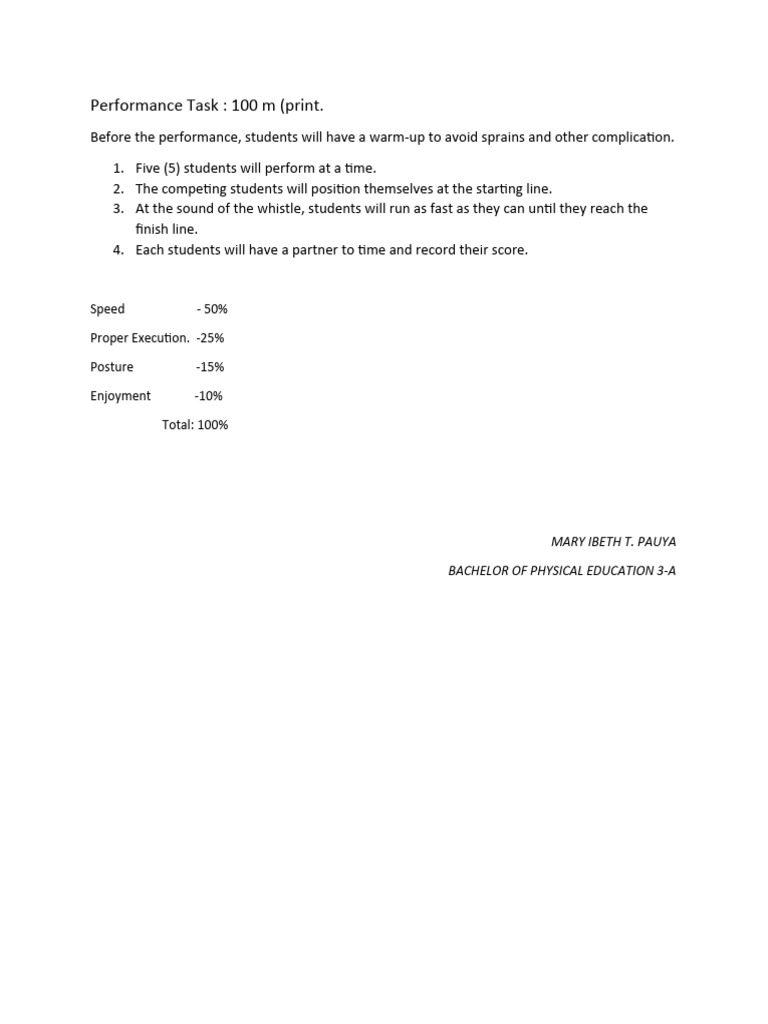 Performance Task Rubric | PDF Performance Task Rubric | PDF