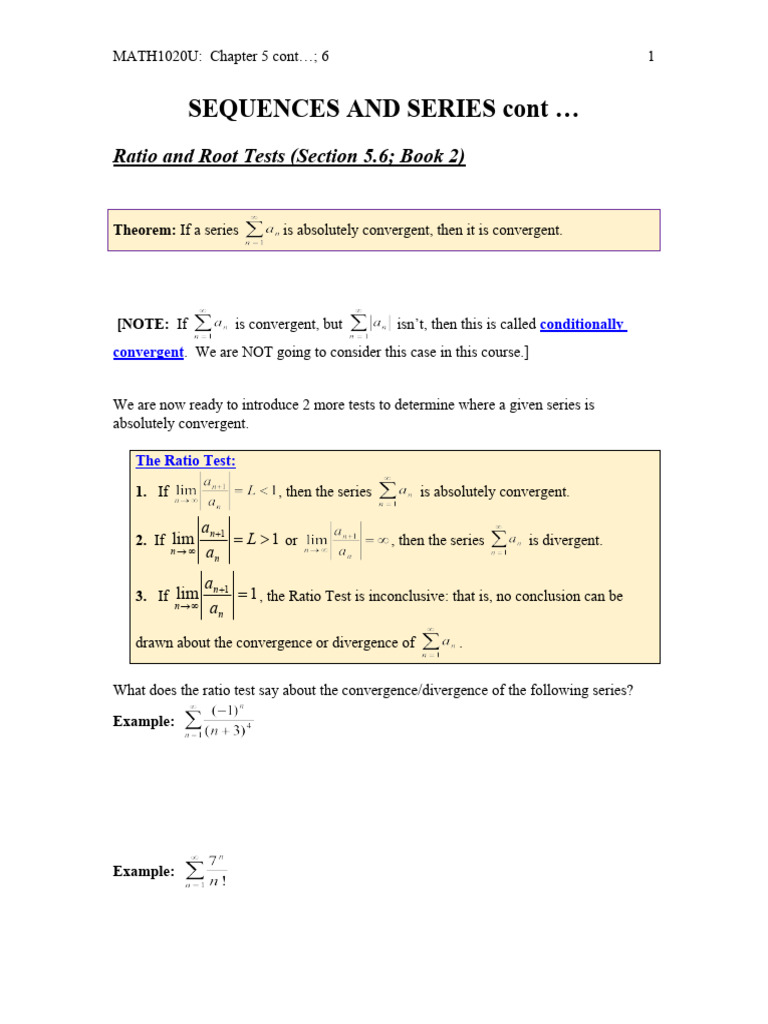 Mod12a Ratiorootpowerseries | PDF | Power Series | Mathematics
