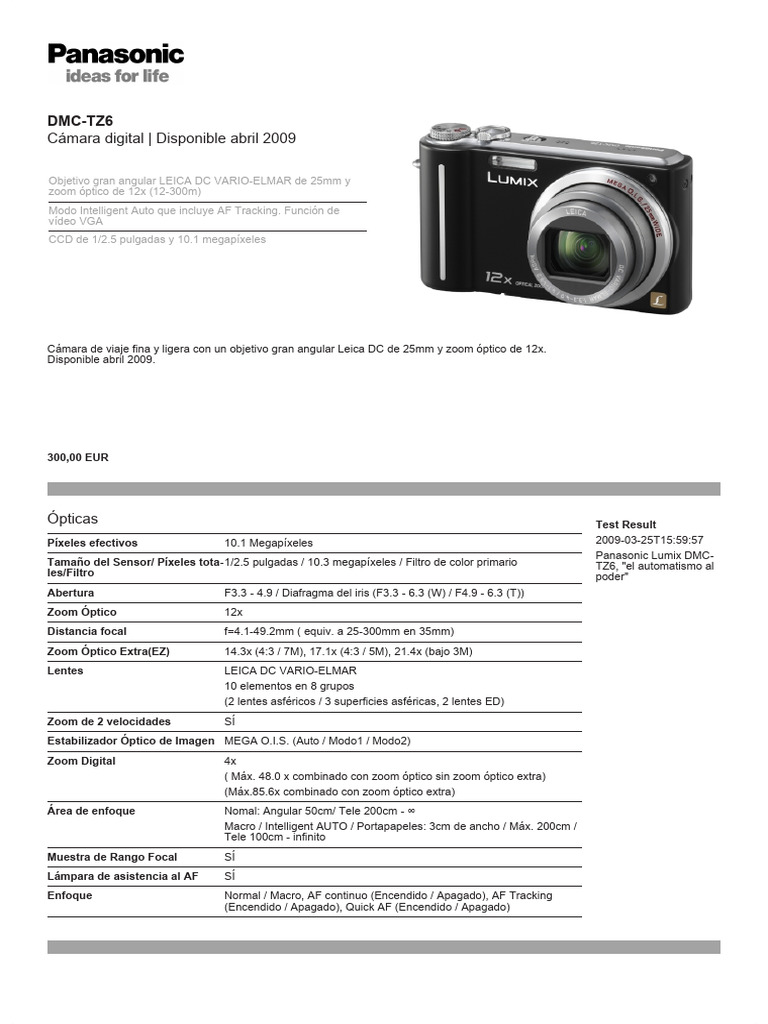 Panasonic | PDF | Imagen | Tecnología de cine y video