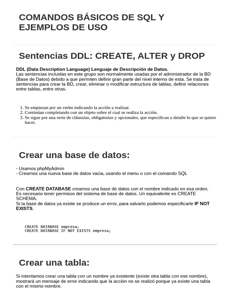 Apunte y Ejemplos Clases - 22aa24 - SQL - 1a3 | PDF | SQL | Bases de datos