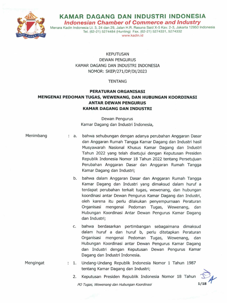 271 Po Tugas Wewenang Dewan Pengurus | PDF