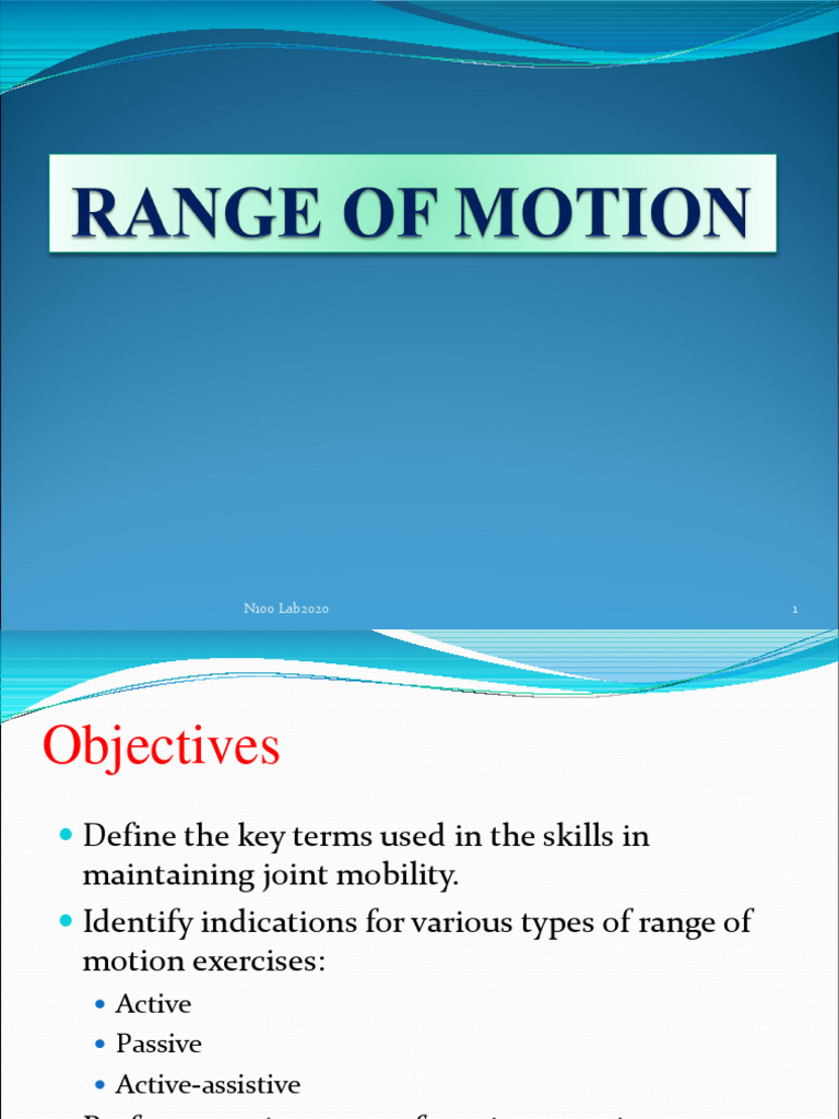Range of Motion Exercises | PDF | Anatomical Terms Of Motion | Musculoskeletal System