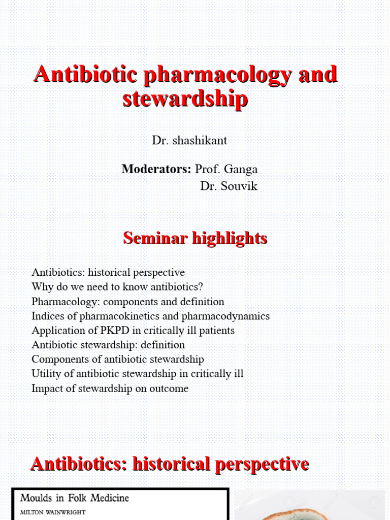 Antibiotic Pharmacology and Stewardship | PDF | Microbiology | Clinical ...