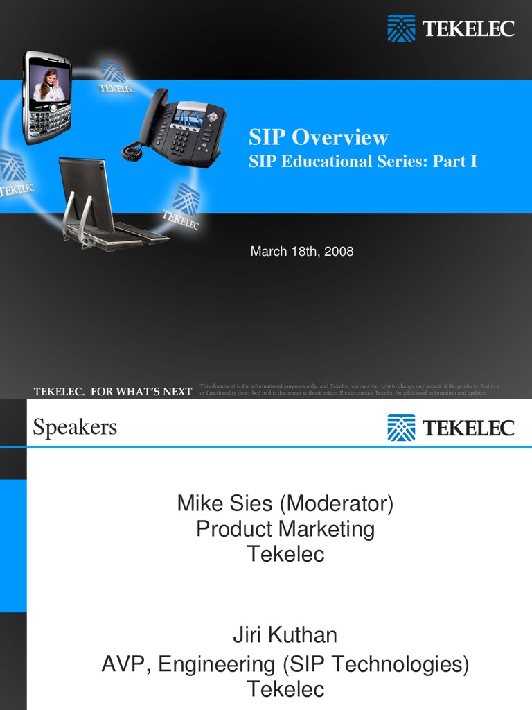 SIP Overview: SIP Educational Series: Part I | PDF | Session Initiation ...