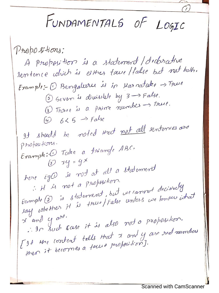 M1 Fundamentals of Logic | PDF