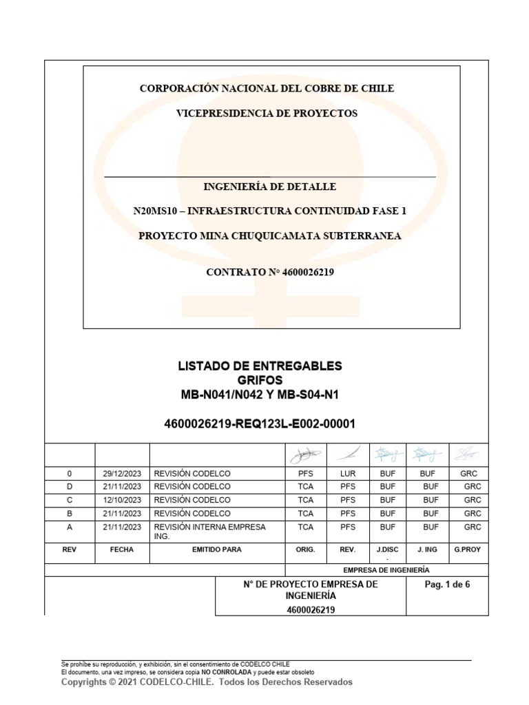 Listado Entregables Grifo | PDF | Minería
