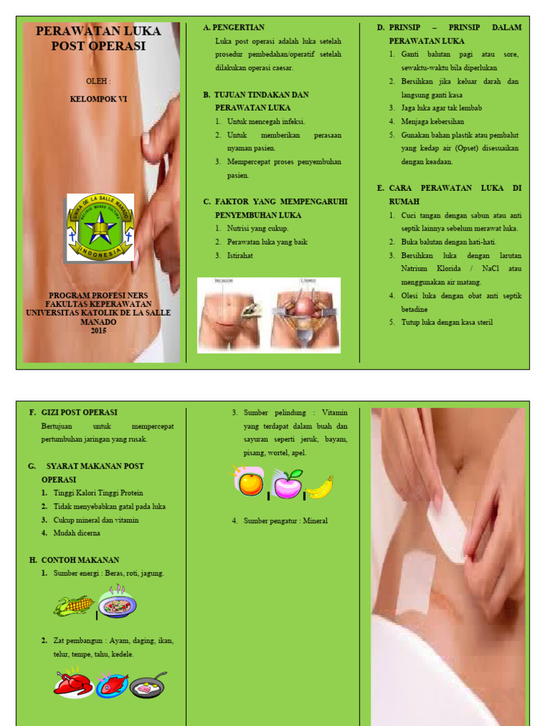 Ilide - Info Leaflet Perawatan Luka Post Op PR | PDF