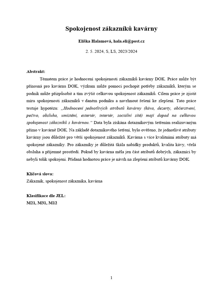 Halamová Studie | PDF