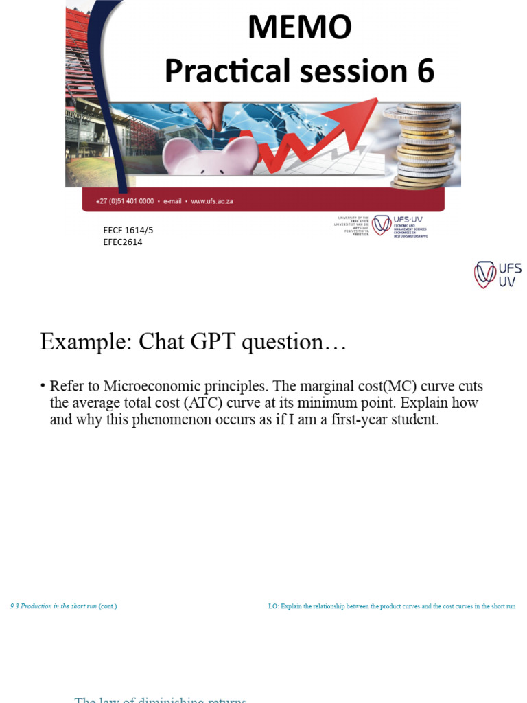 Practical Session 6 Memo | PDF | Marginal Cost | Average Cost