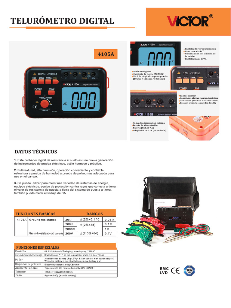 Victor Telurometro 4105a | PDF | Fuente de alimentación | Bienes ...
