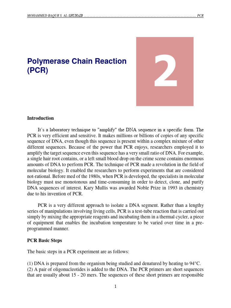 2 PCR | PDF | Polymerase Chain Reaction | Reverse Transcriptase