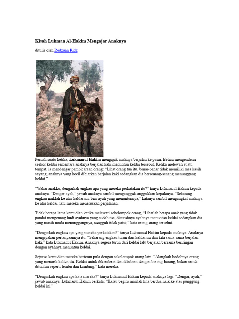 Kisah Lukman Al Hakim | PDF | Agama & Spiritualitas