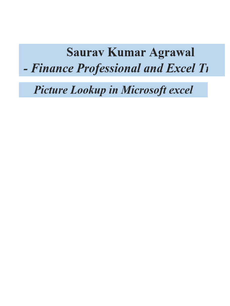 Picture Lookup | PDF
