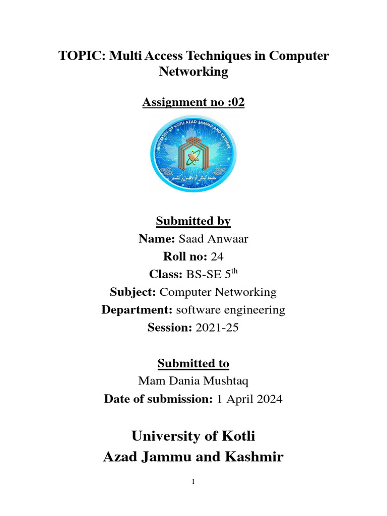 Computer Network | PDF | Channel Access Method | Cellular Network