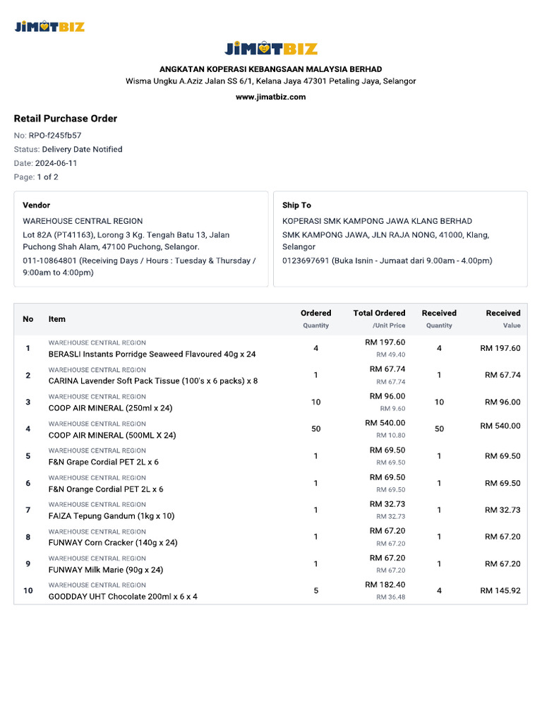Purchase RPO f245fb57 20062024 | PDF