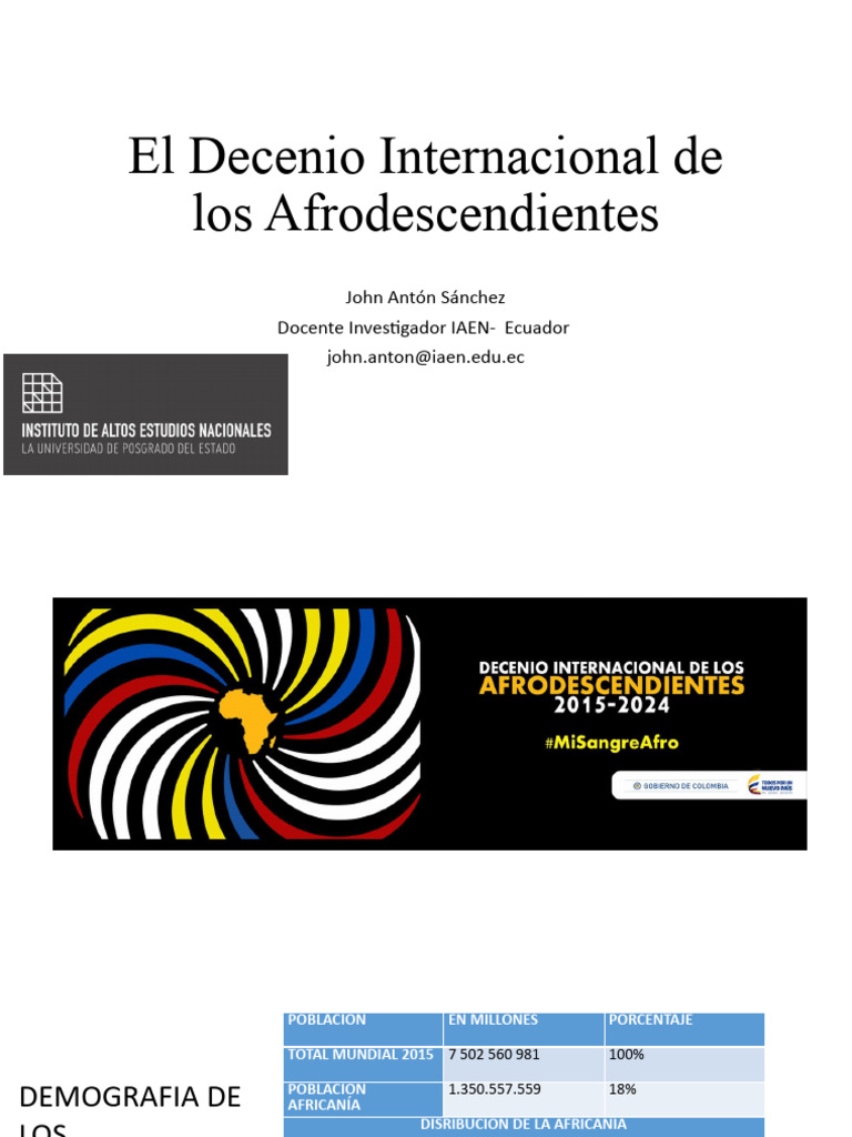 Exposición Decenio Inaugural John Anton | PDF | Racismo ...