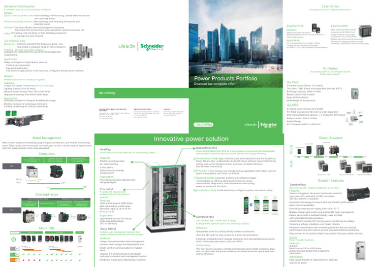 Schneider Electric Egypt Brochure | PDF | Relay | Electrical Engineering