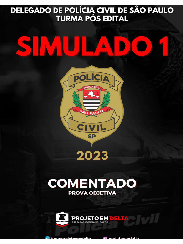 Simulado 1 - DPC - SP - COMENTADO - Projeto em Delta | PDF