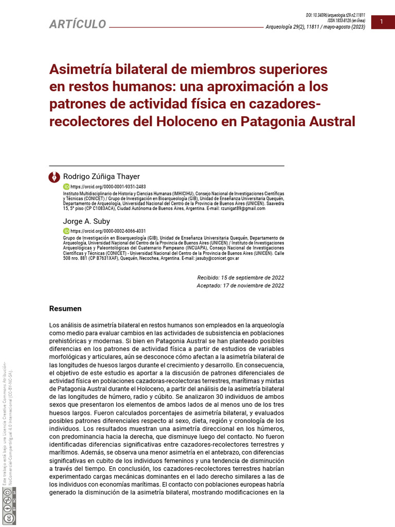 Zuñiga, R. y Suby, J. (2023). Asimetría Bilateral de Miembros ...