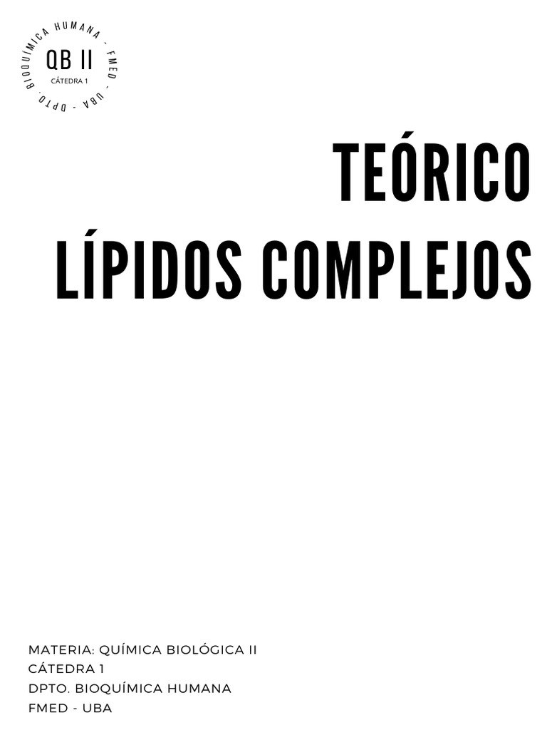 TeÃ Rico - Metabolismo de Lã Pidos Complejos - Texto - 2023 | PDF | Lípido | Prostaglandina