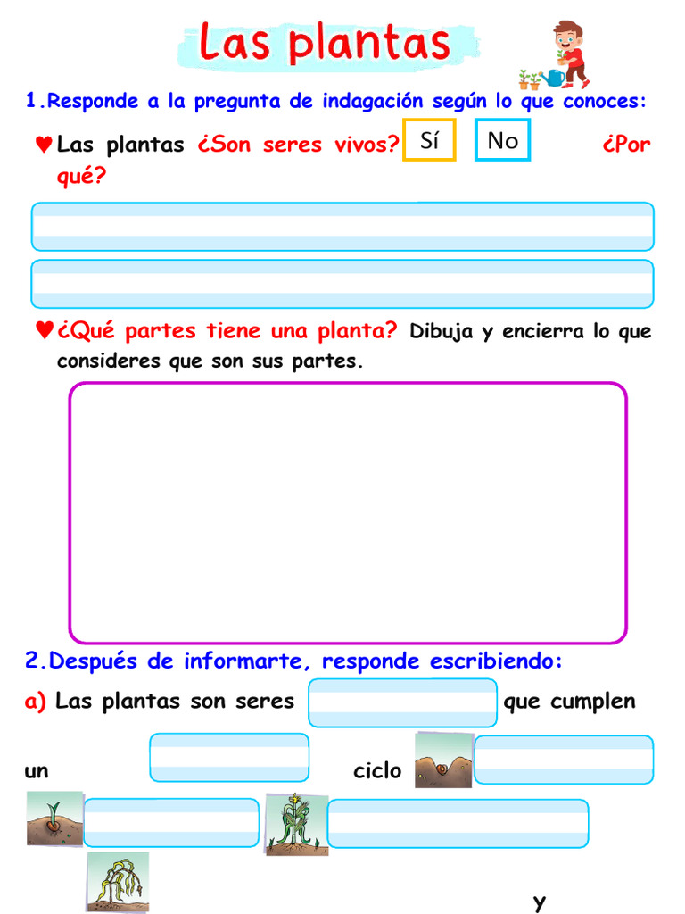 Ficha Las Plantas Tienen Vida Maestra Janet | PDF | Ciencia y matemáticas