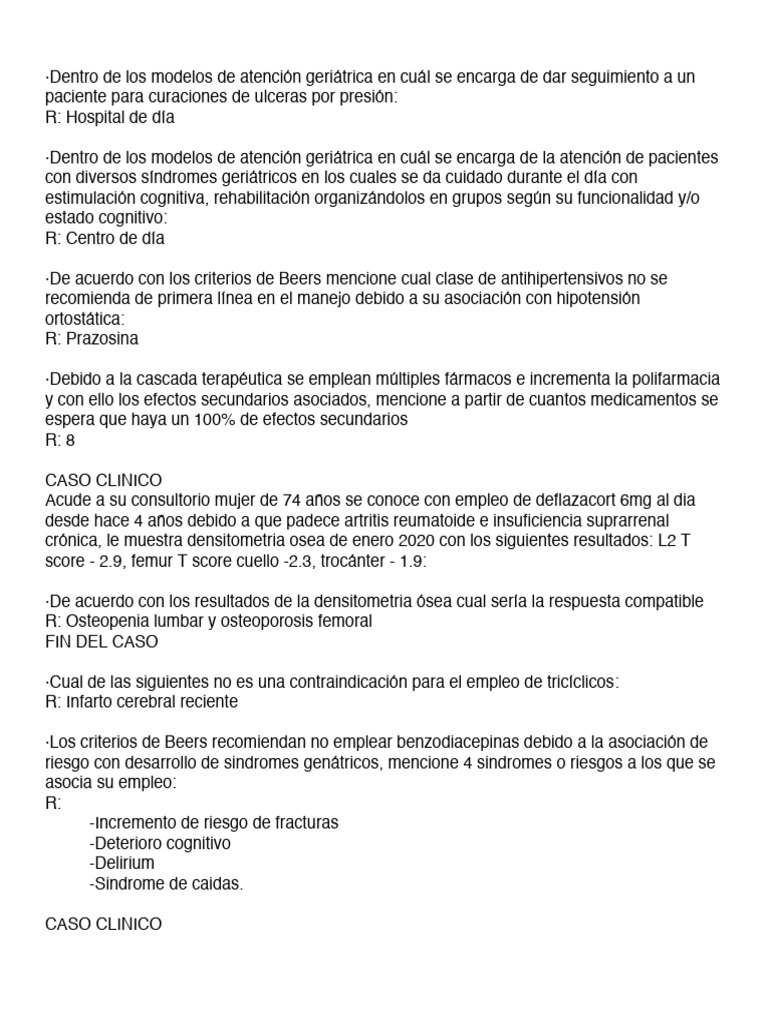 GERIA | PDF | Medicina CLINICA | Especialidades Medicas